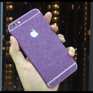 Accessories | Iphone 7 Plus Purple Matte Glitter Decal | Poshmark
